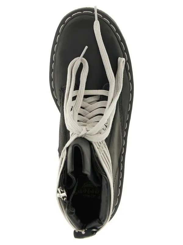 Rick Owens X Dr. Martens Quad Sole Steel Toe Lace-up Boots
