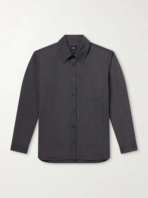 A.p.c. Malaury Recycled Poplin Shirt - Gray