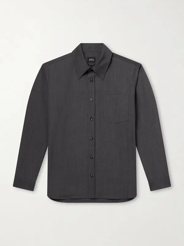 A.p.c. Malaury Recycled Poplin Shirt - Gray