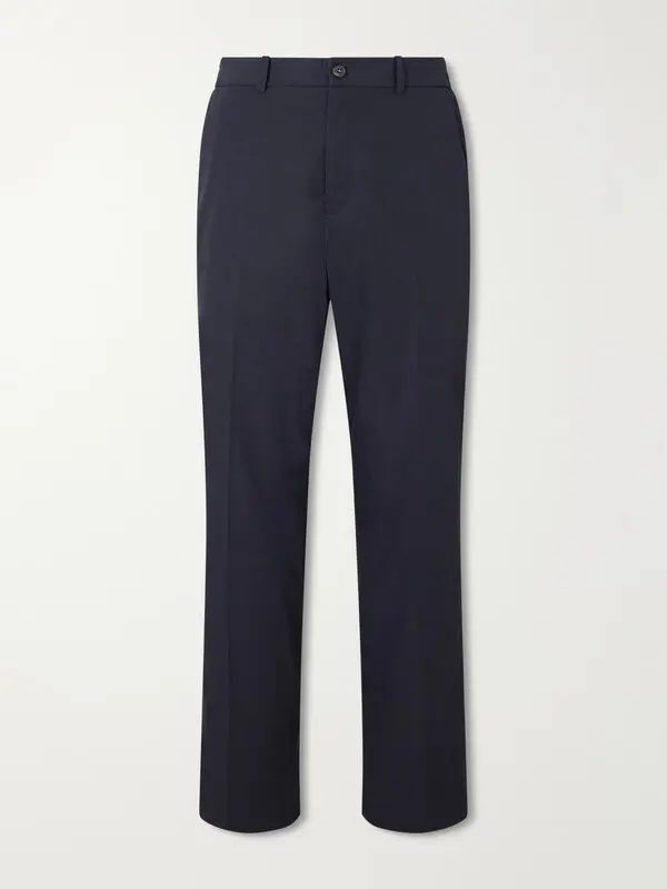 A.p.c. Dylan Straight-leg Cotton Poplin Trousers - Blue