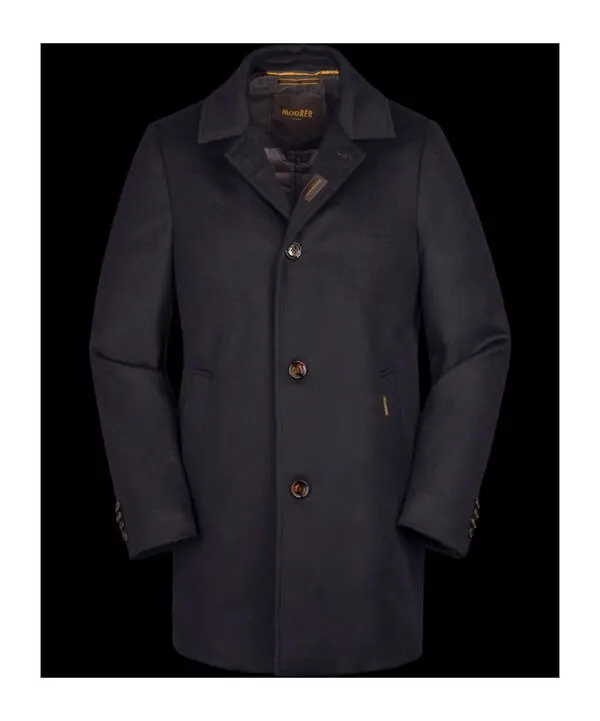 MOORER Layered Single-breasted Wool Coat