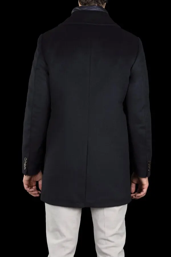 MOORER Layered Single-breasted Wool Coat