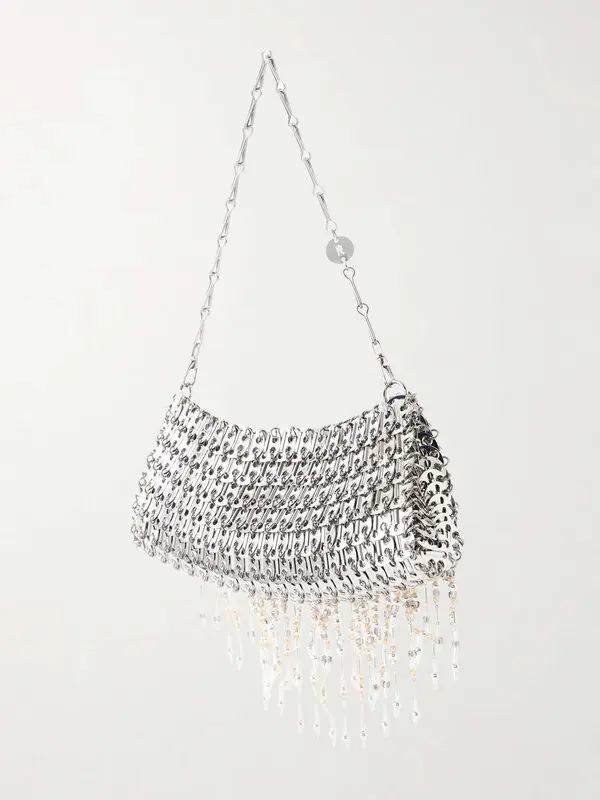 Rabanne Chainmail Shoulder Bag With Beaded Detailing