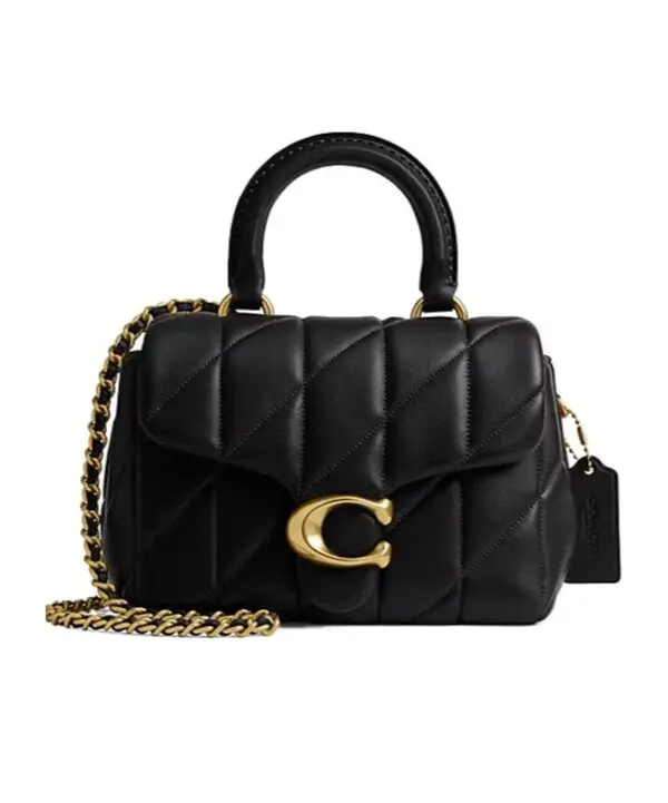 COACH Tabby Top Handle Bag With Quilting - B4/black