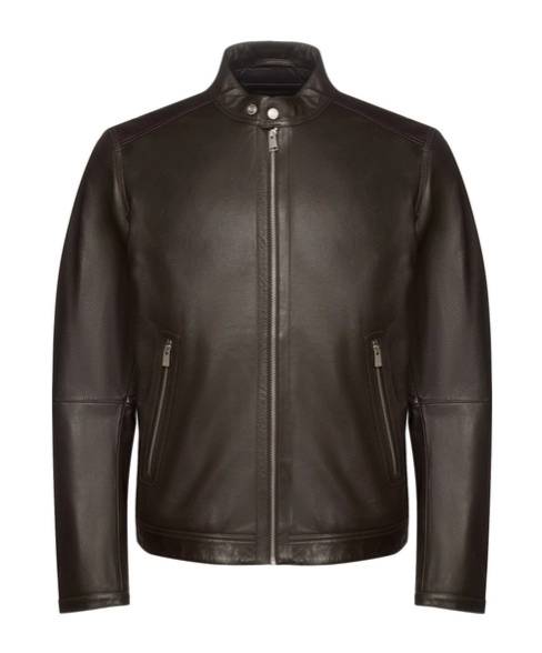 Hugo Boss Long-sleeve Leather Jacket