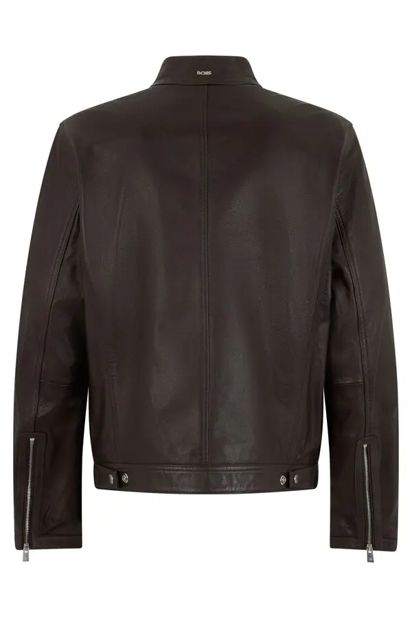 Hugo Boss Long Sleeve Leather Jacket