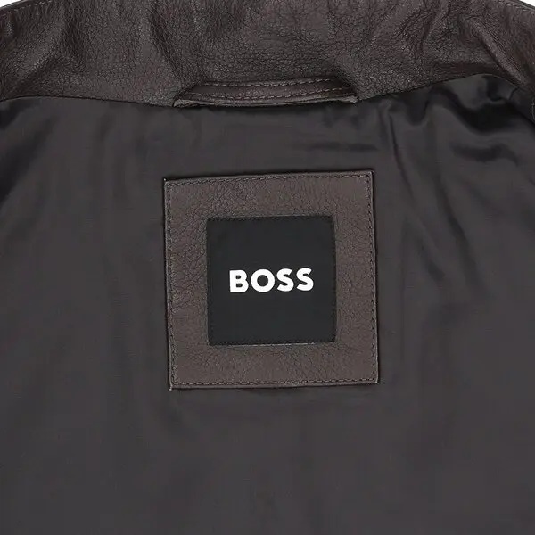 Hugo Boss Long Sleeve Leather Jacket