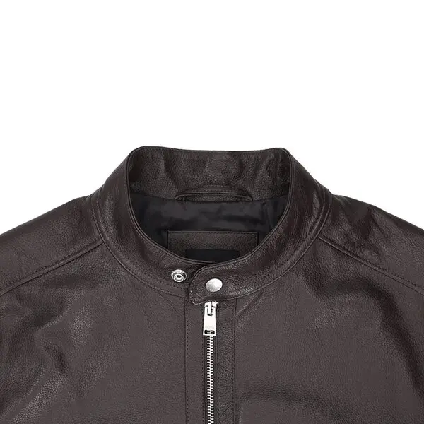 Hugo Boss Long Sleeve Leather Jacket