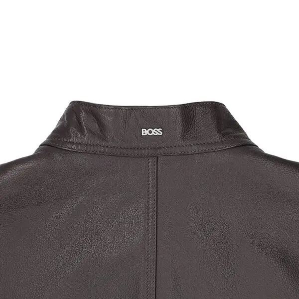 Hugo Boss Long Sleeve Leather Jacket