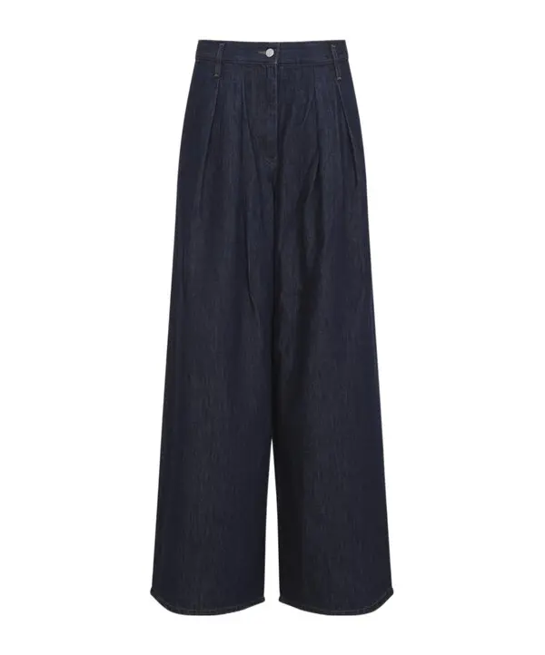 Dries Van Noten Wide Pleated Jeans