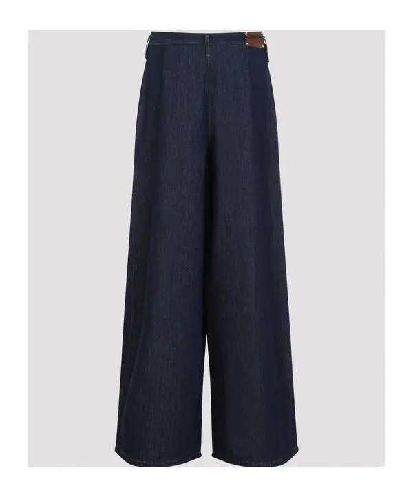 Dries Van Noten Wide Leg Pleated Jeans