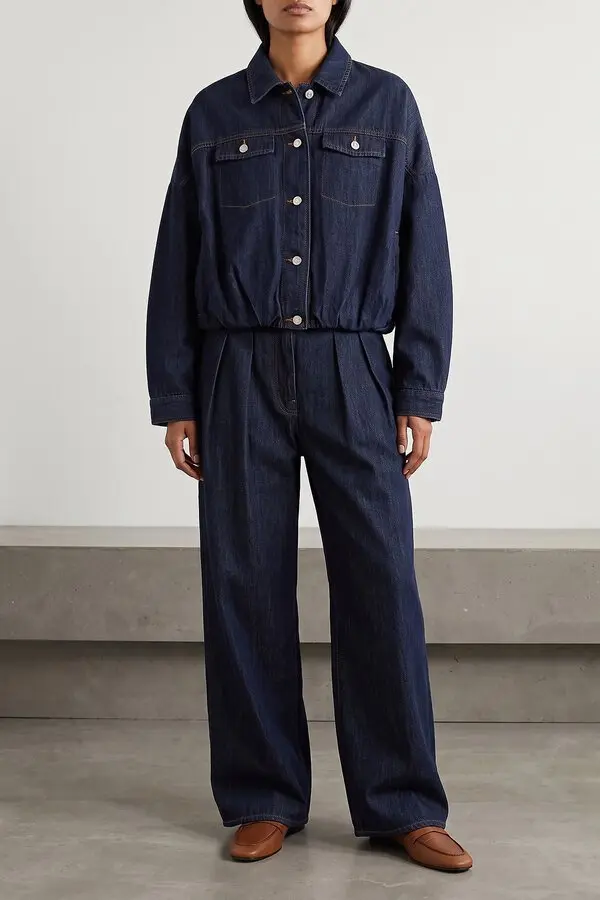 Dries Van Noten Wide Leg Pleated Jeans