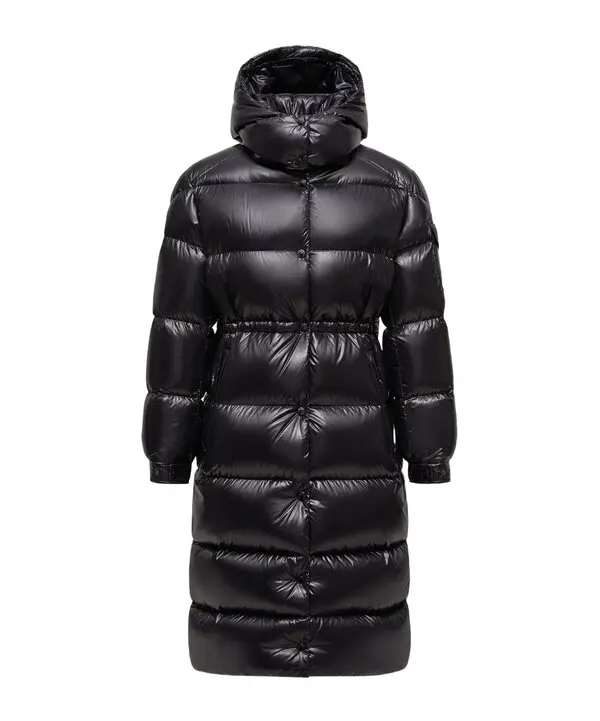 Moncler Cavettaz Hooded Long Down Jacket - Black