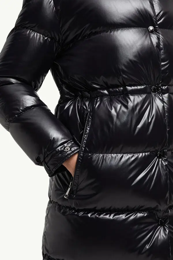 Moncler Cavettaz Hooded Long Down Jacket