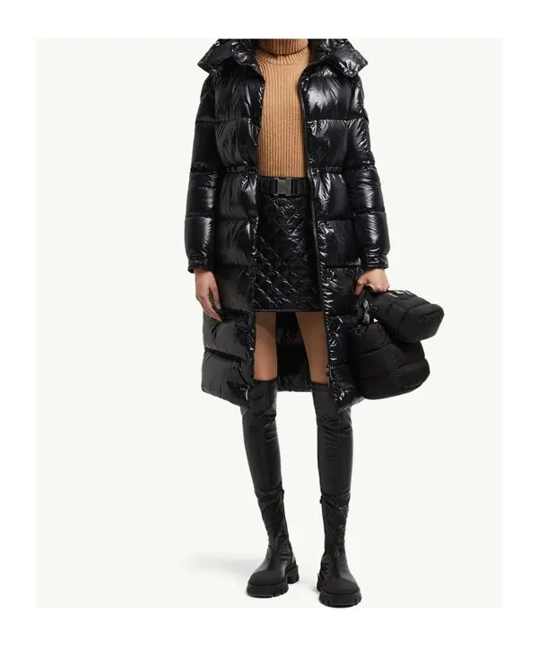 Moncler Cavettaz Hooded Long Down Jacket