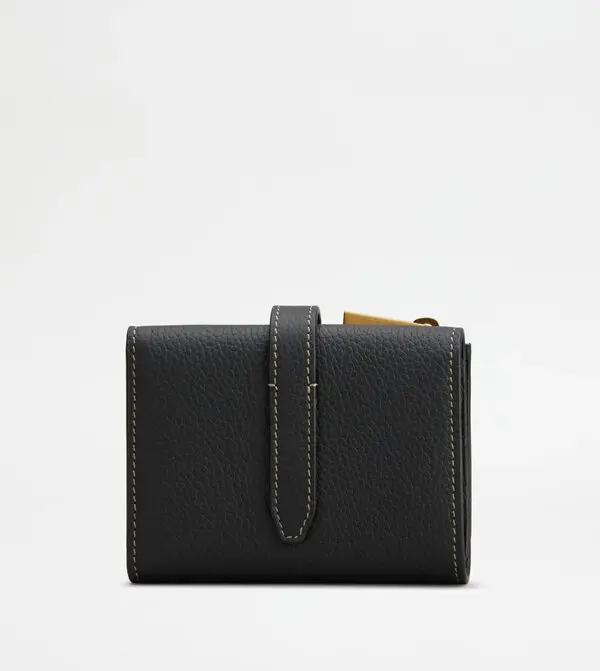 TOD'S T Mini Zip Leather Wallet