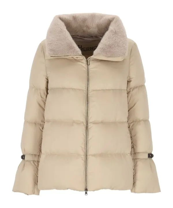 Herno Zip-up High Neck Quilted Coat