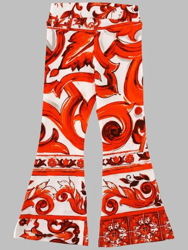 Dolce & Gabbana Majolica-print Interlock Leggings