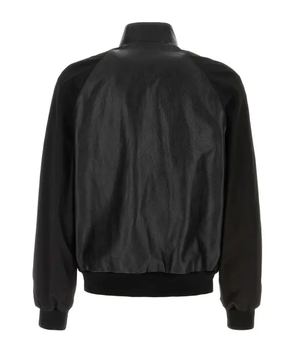 Gucci Grainy Leather Bomber Jacket