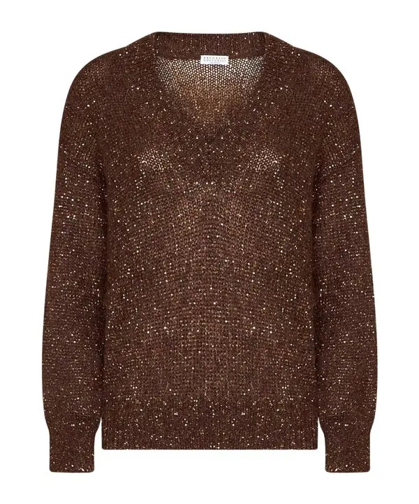 Brunello Cucinelli Long-sleeve Knit Top - Brown