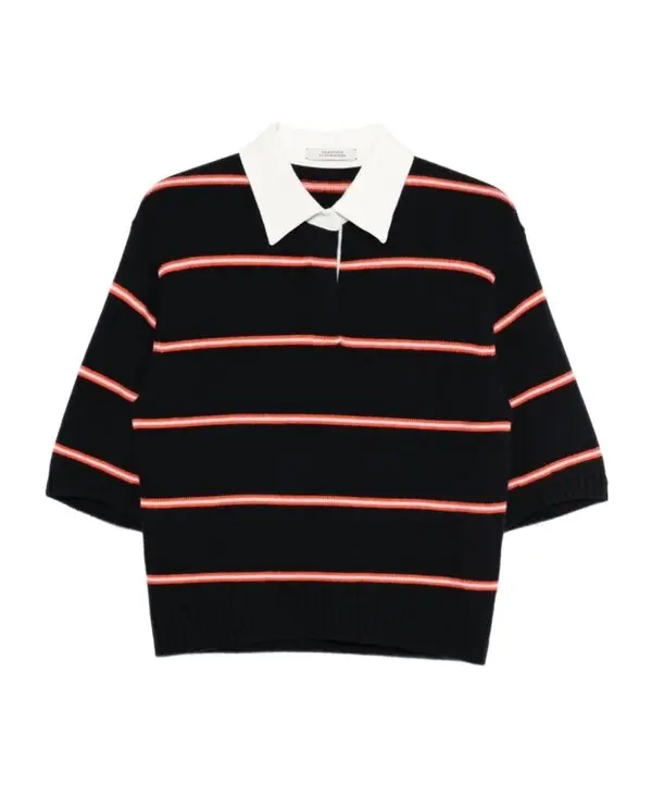 Dorothee Schumacher Striped Polo Shirt With Classic Collar