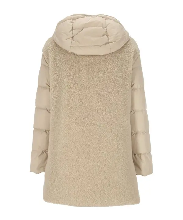 Herno Quilted Panel Hooded Coat