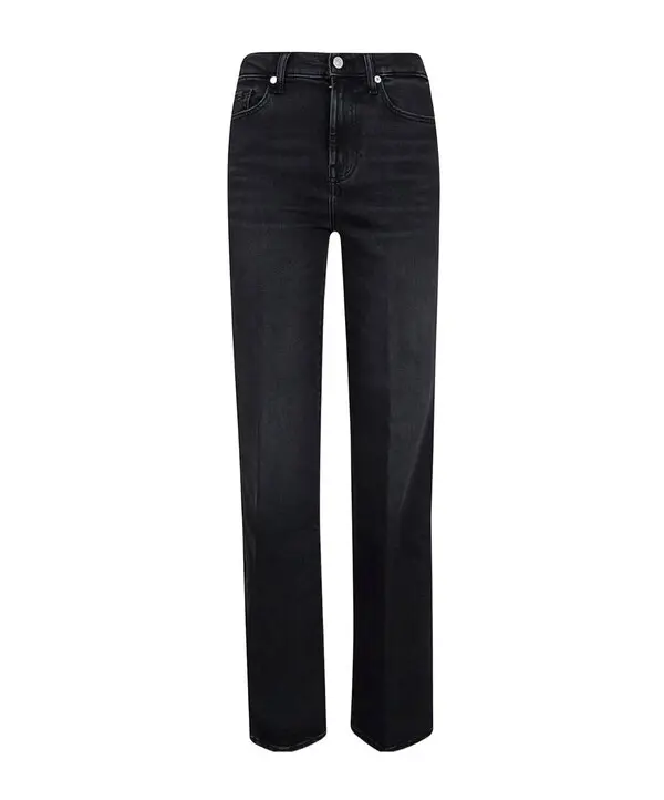 7 For All Mankind Belt Loop Jeans - Black
