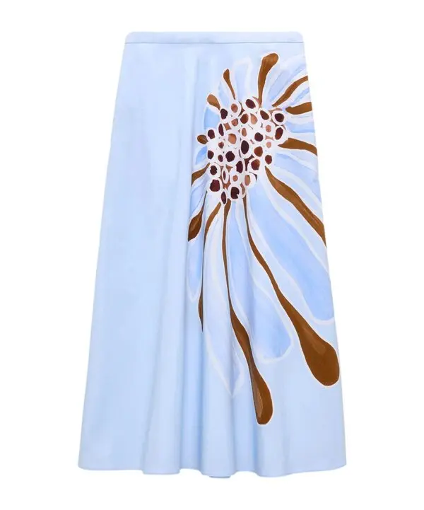 Dorothee Schumacher Floral Power Skirt - Blue