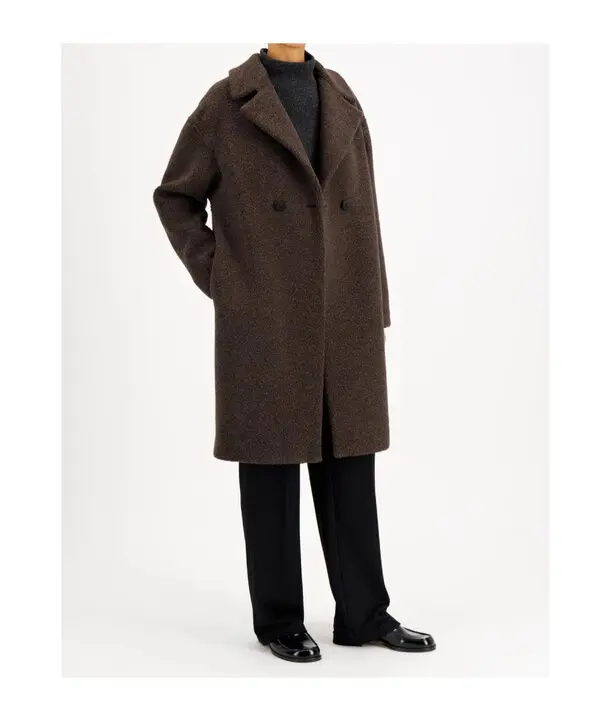 Harris Wharf London Boucle Dropped Shoulder Coat