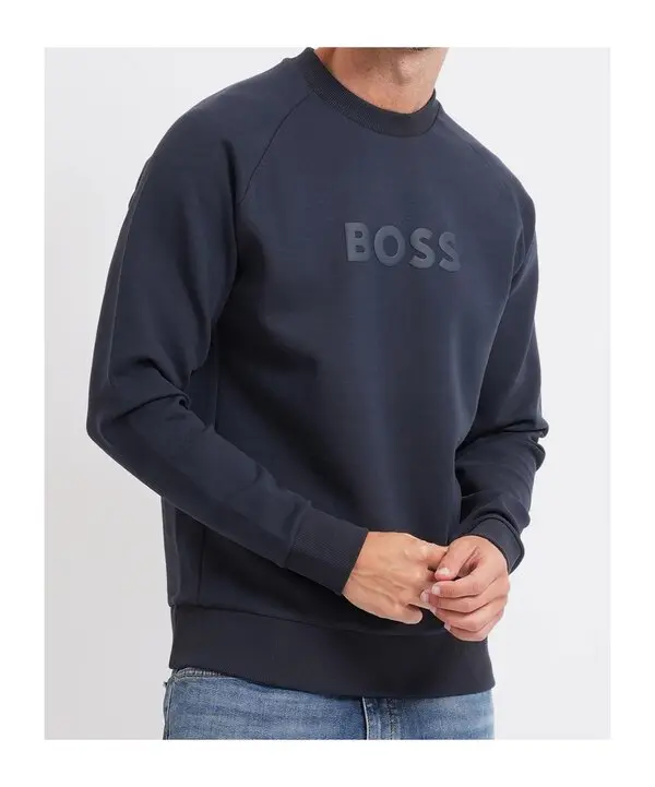 Hugo Boss Long Sleeve Sweatshirt With Debossed Logo