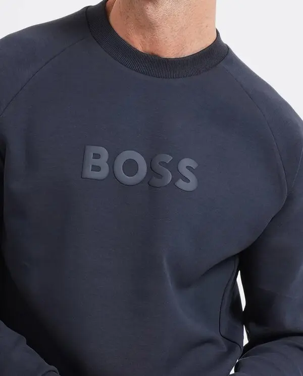 Hugo Boss Long Sleeve Sweatshirt With Debossed Logo
