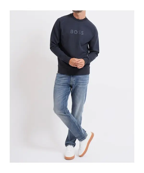 Hugo Boss Long Sleeve Sweatshirt With Debossed Logo