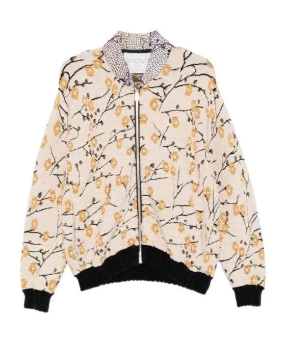 FORTE_FORTE Long-sleeve Zip-fastening Cardigan - Beige