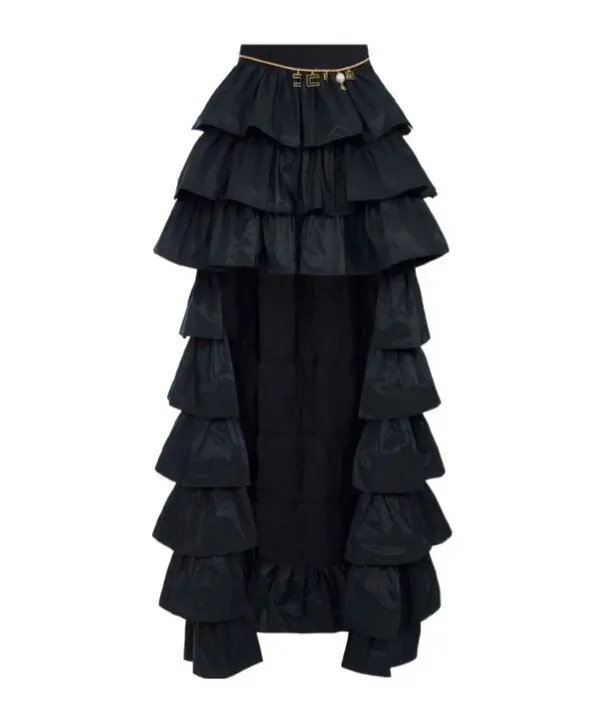 Elisabetta Franchi Ruffled Asymmetrical Skirt