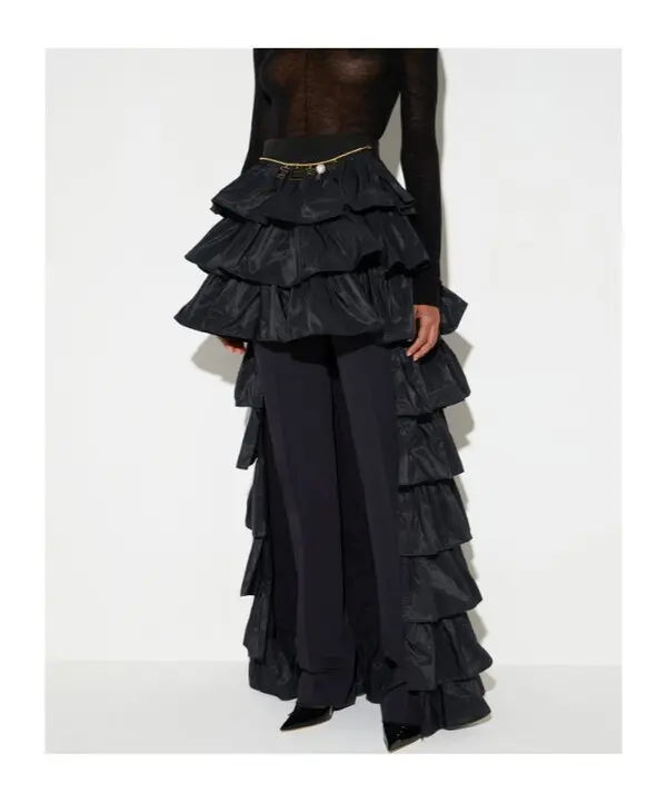 Elisabetta Franchi Ruffled Asymmetrical Skirt
