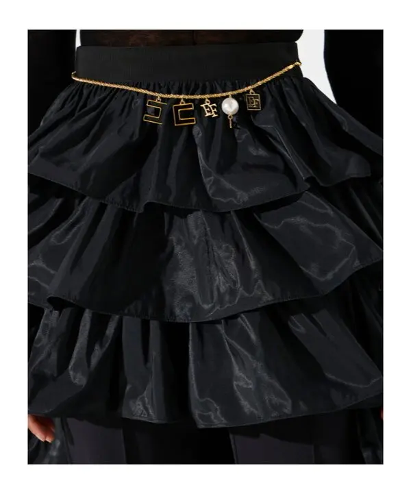 Elisabetta Franchi Ruffled Asymmetrical Skirt