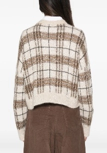 Brunello Cucinelli Checked Knitted Sweater