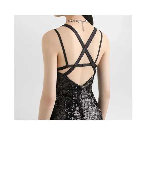 Dolce & Gabbana Sequinned V-neck Midi Gown
