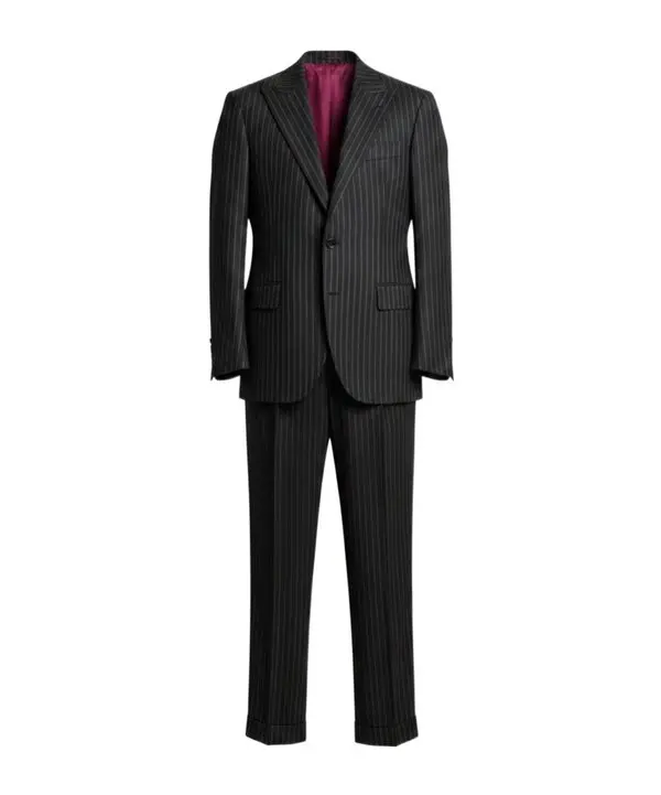Brunello Cucinelli Striped Suit - Black