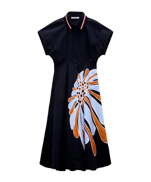 Dorothee Schumacher Floral Power Dress - Navy Blue