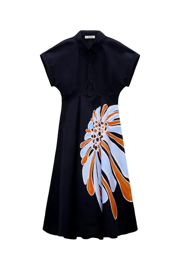 Dorothee Schumacher Floral Power Dress - Navy Blue