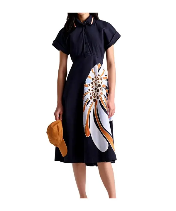 Dorothee Schumacher Floral Power Dress - Navy Blue