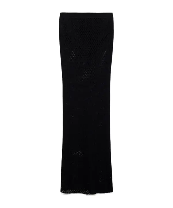 Simkhai Demitri Crochet Midi Skirt - Black