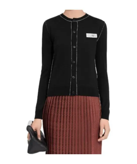 MAISON MARGIELA Button-front Knit Cardigan - Black