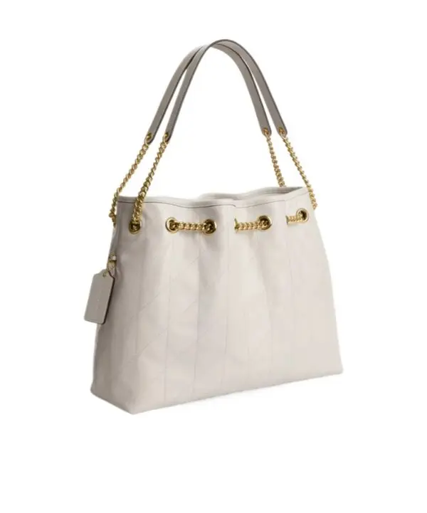 COACH Evelyn Shoulder Bag With Quilting And Charm