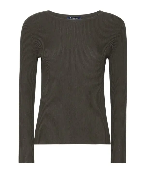 Max Mara Long-sleeved Knitwear - Khaki