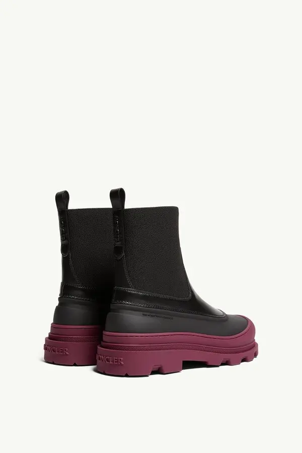 Moncler Vera Edge Leather Ankle Boots