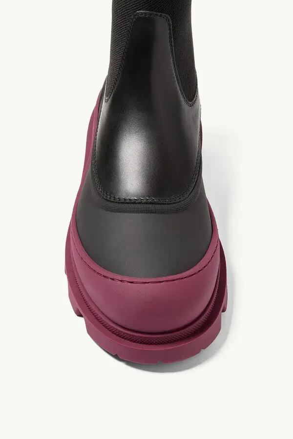 Moncler Vera Edge Leather Ankle Boots