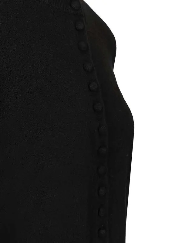 LISA YANG Short-sleeved Knitted Cardigan With Round Neck