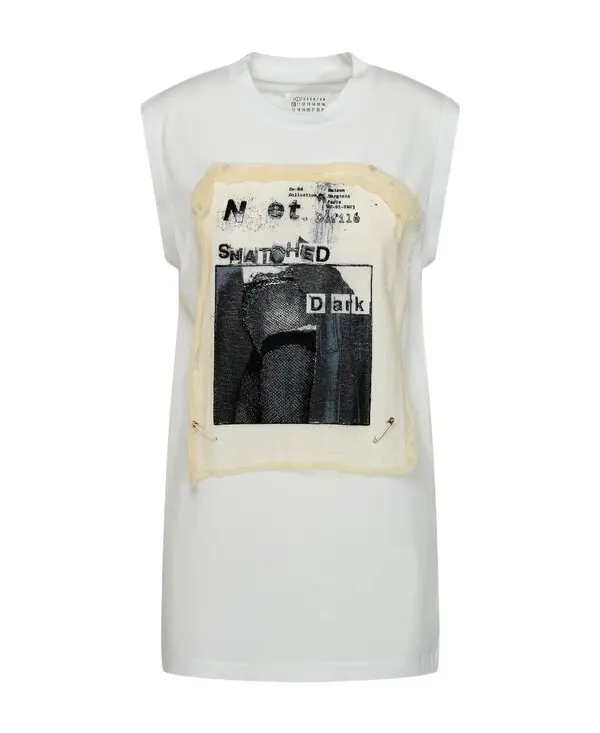 MAISON MARGIELA Graphic Printed Sleeveless T-shirt - No